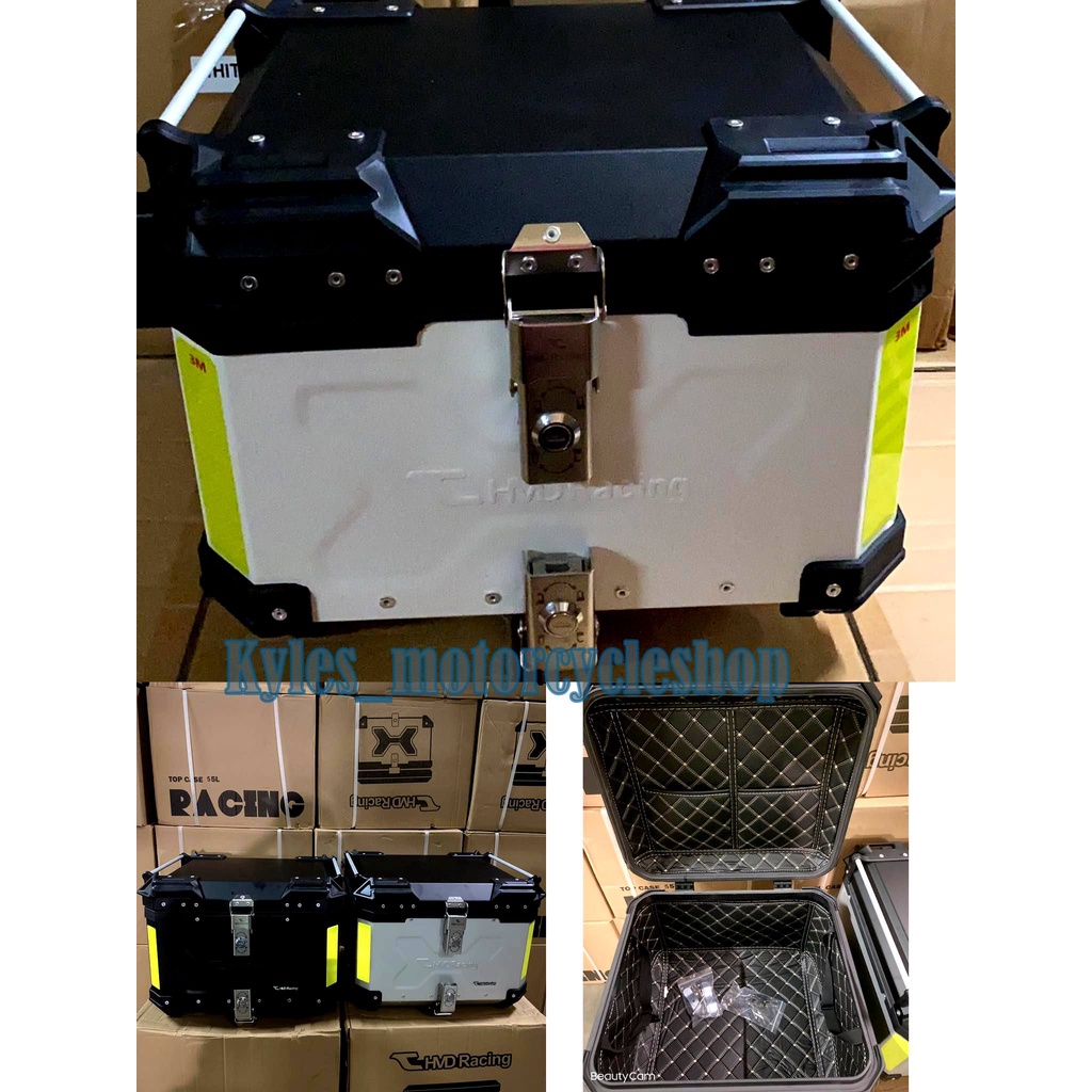Racing HVD alloy top box alluminum 45L/55L | Shopee Philippines