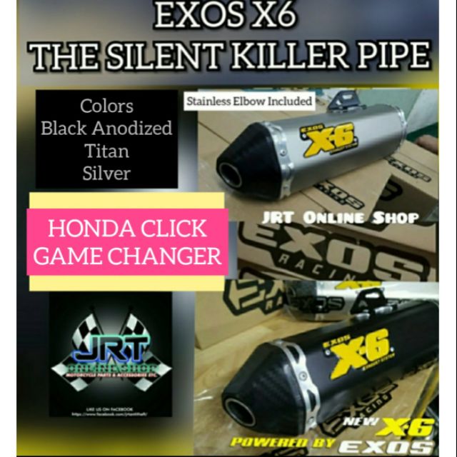 Honda Click Game Changer EXOS X6 MUFFLER | Shopee Philippines