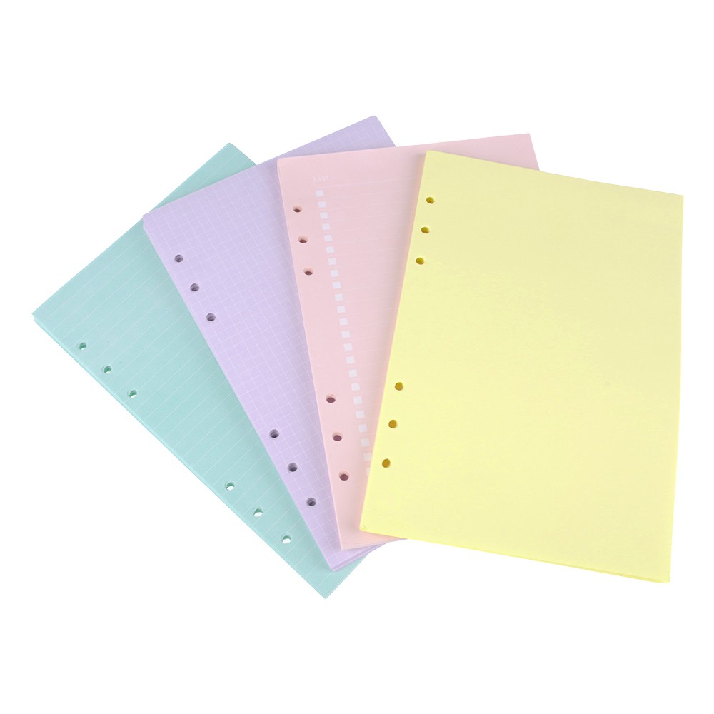 Colorful Notebook Planner Loose Leaf Binder Refill Paper | Shopee ...