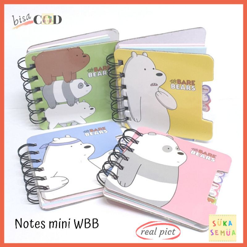 Wbb We Bare Bears Spiral Notes // Cute Panda Bear Diary Bear Notebook ...