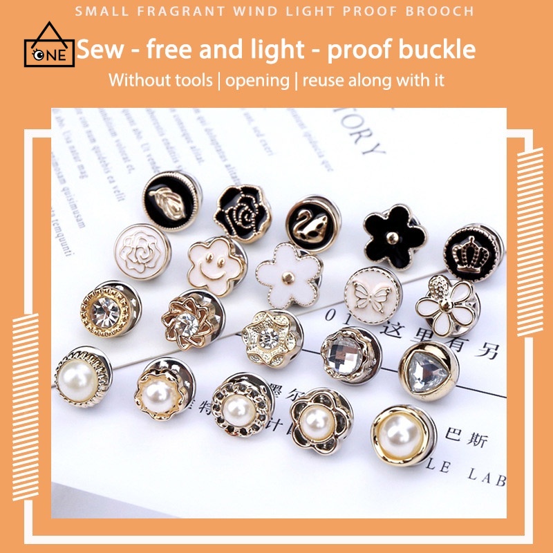Light Proof Button Women's Clothes Sweater Shirt Decoration Removable ...