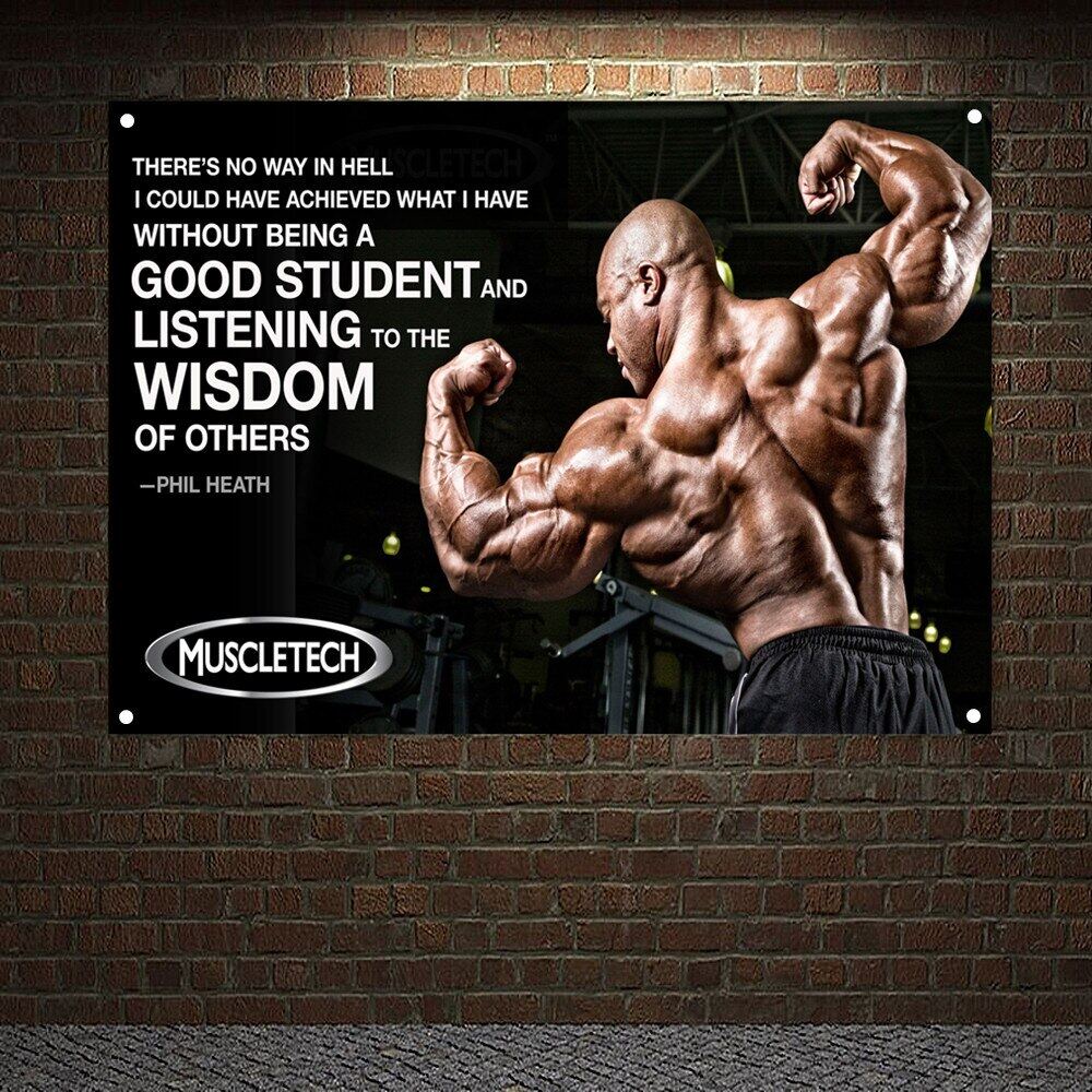 Stadium Gym Decor Muscular Hunk Poster Wallpapers Man Body Building ...