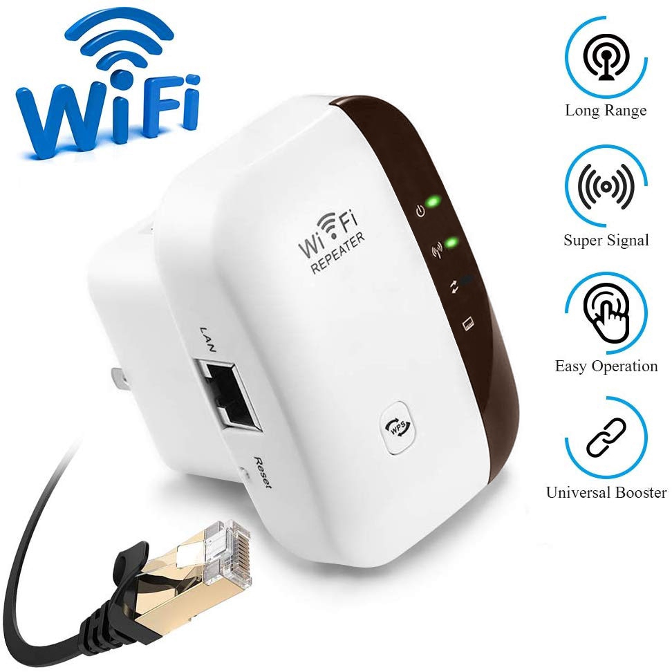 WiFi Repeater Amplifier WiFi Extender 300Mbps Wireless Wi-Fi Range ...