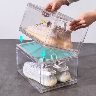 KITkitchen Front Acrylic Shoe Box Transparent Magnetic Drop Storage ...