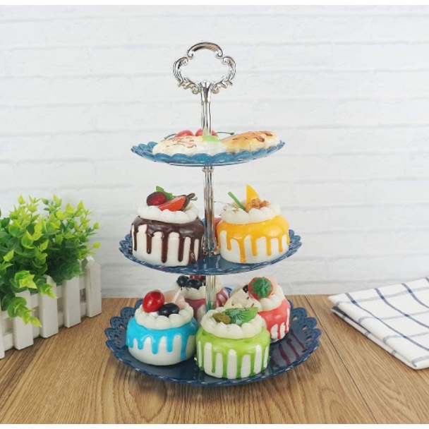 3-Tier Cupcake Stand Fruit Plate Cakes Desserts Fruits Snack Candy ...