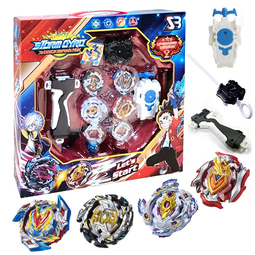 4D Beyblade Burst Booster Storm Gyro Detonation Launcher Set Stadium Arena Battle Spinning Top ...