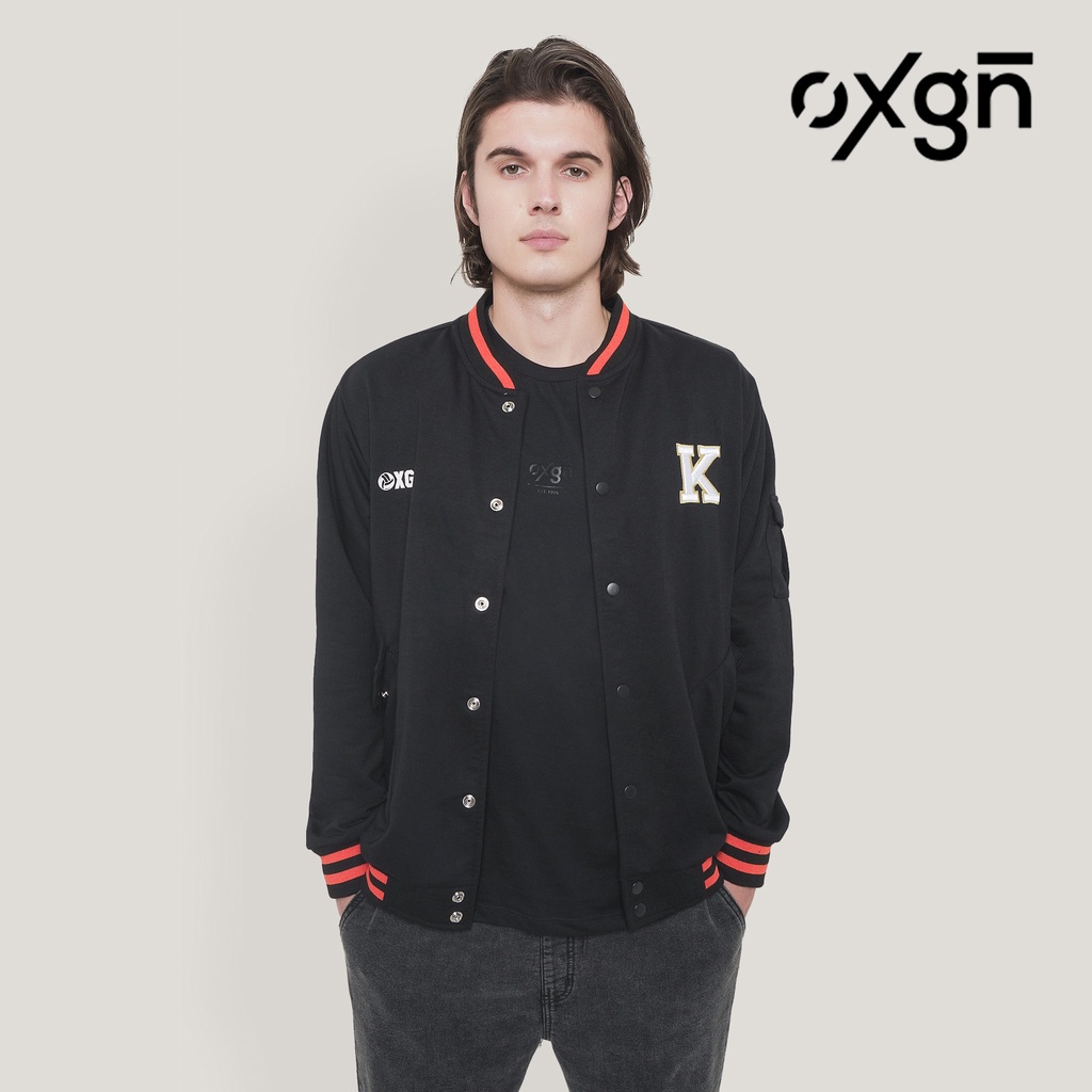 OXGN Haikyu!! Karasuno Letterman Jacket For Men (Black) | Shopee ...