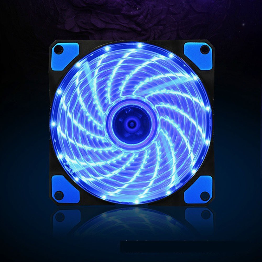 Blue DIY 12V 120x120mm Neon Case Cooling Fan With LED Light Blue DIY ...