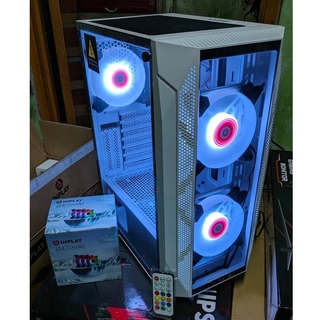 INPLAY METEOR 02 WHITE Computer Tempered Gaming PC Case | Shopee ...
