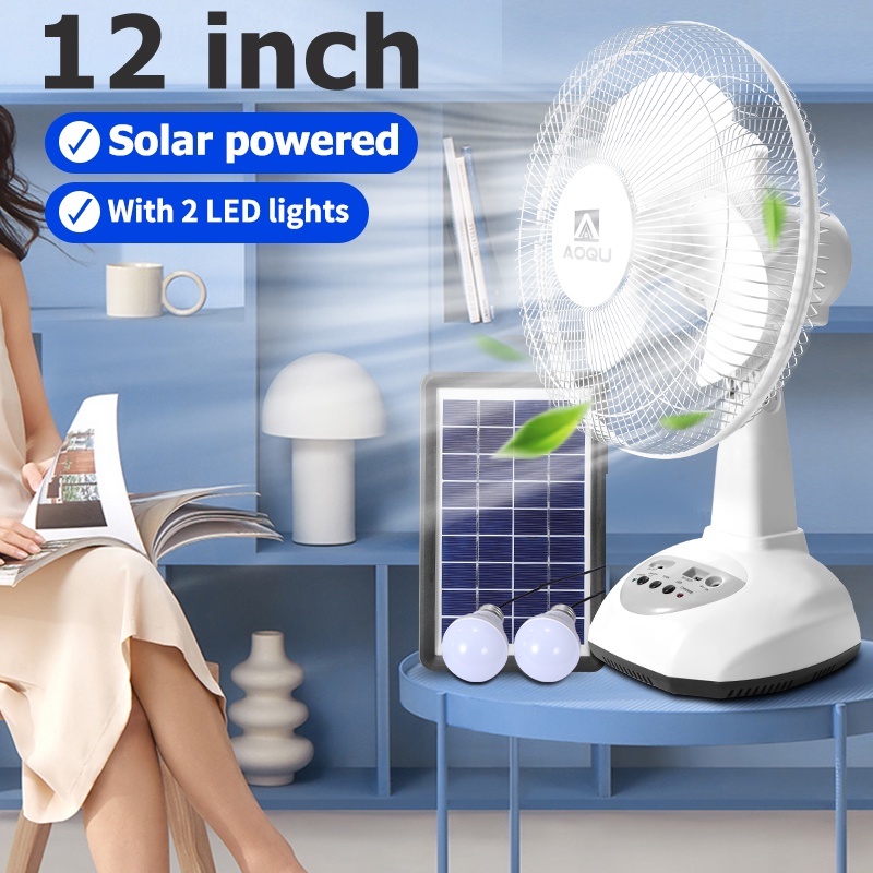 Solar Fan 12 Inch USB Portable Solar Fan with Panel Solar Electric Fan ...