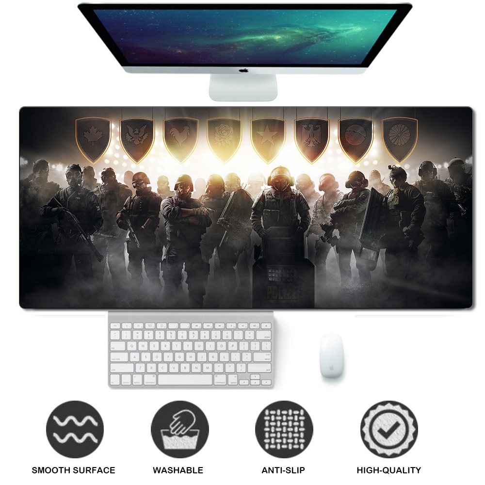 Rainbow 6: Siege Rainbow Mouse Pad Gaming mouse pad Keyboard Desk Pad ...