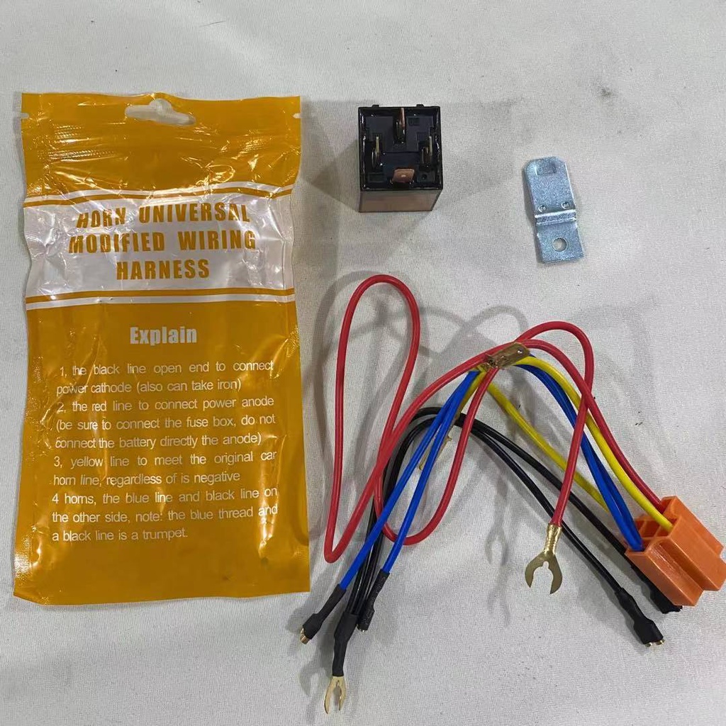 Universal 4 pin Motorcycle Horn Relay Transparent Socket and Harness ...