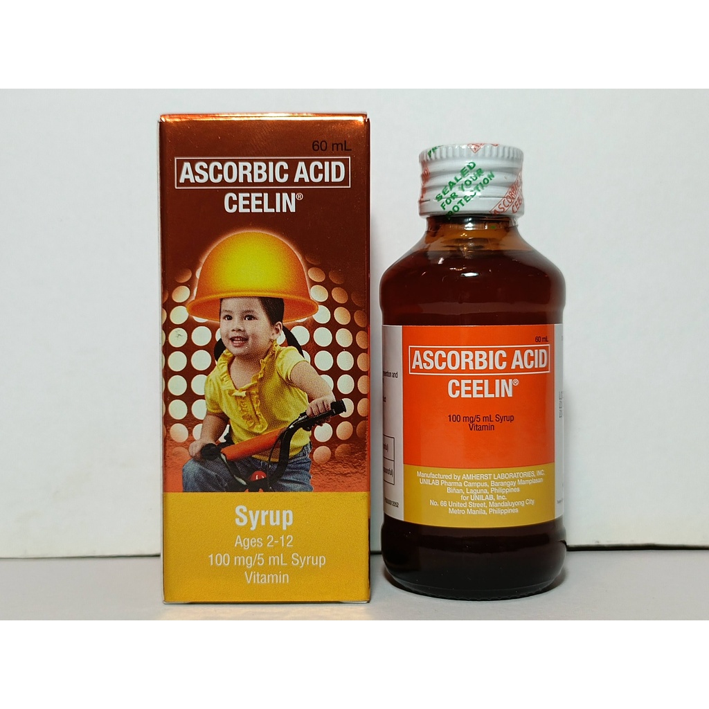 Ceelin Syrup (60mL) Ascorbic Acid - Vitamin C for Kids 60 mL | Shopee ...