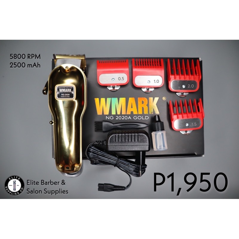 WMARK PROFESSIONAL HAIR CLIPPER ALL METAL GOLD NG 2020 2500mAh ELITE ...