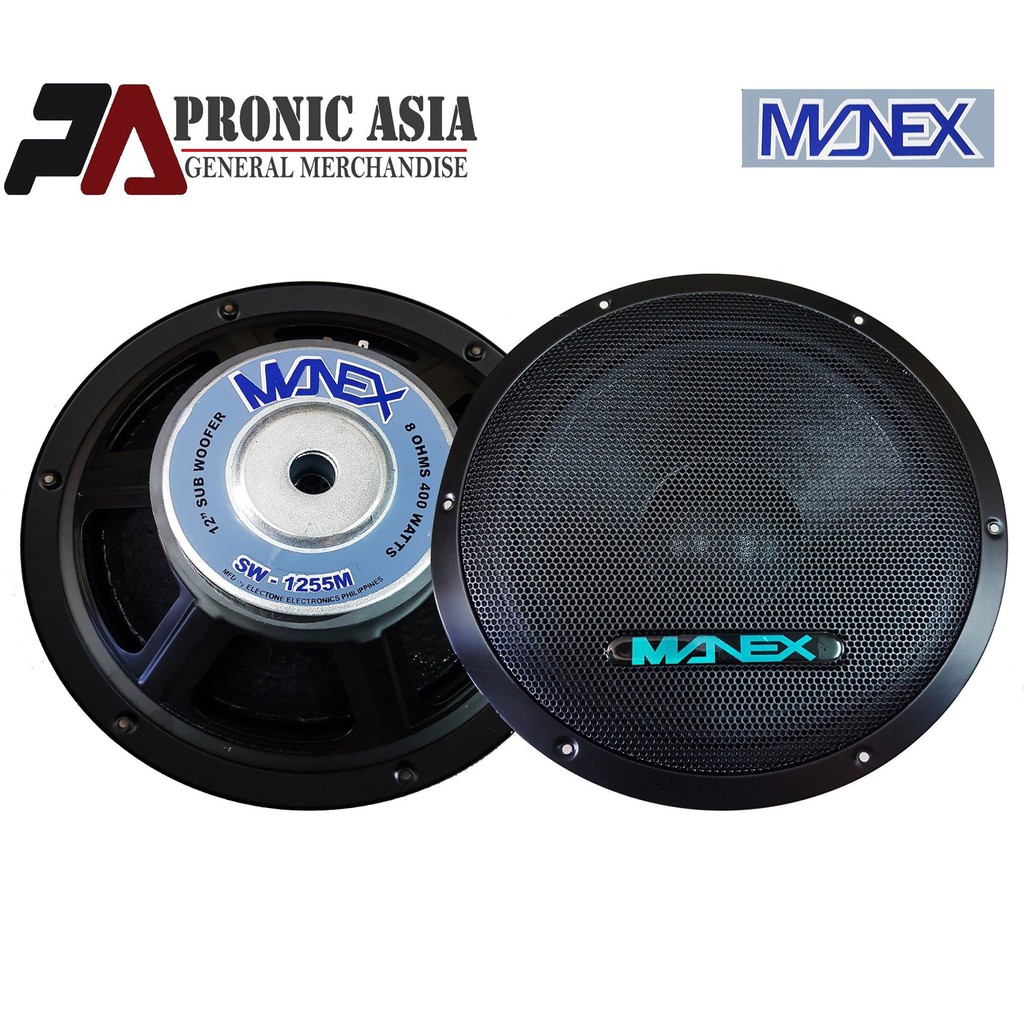 MANEX SW-1255M 12" 400 watts Subwoofer Speaker | Shopee Philippines