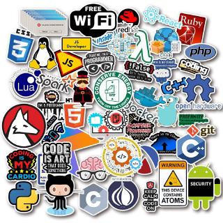 105pcs Programmer Stickers Laptop Stickers Tech Developer Decals C# C++ ...