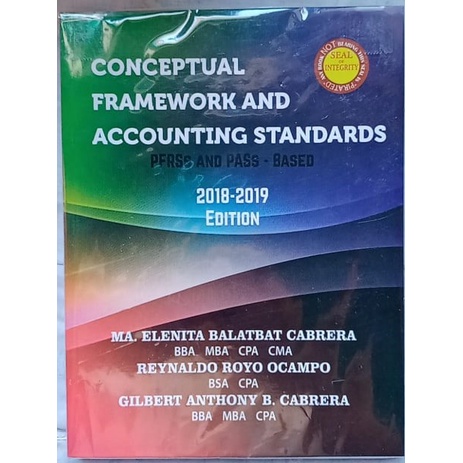 CONCEPTUAL FRAMEWORK AND ACCOUNTING STANDARDS by Cabrera | Shopee ...