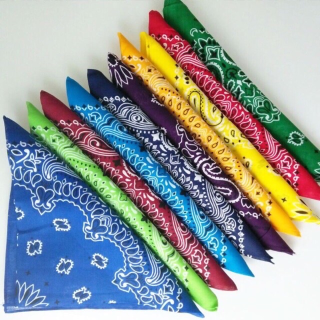 12 PCS CANNON PRINTED COLORED SCARF BANDANA HANDKERCHIEF PANYO | Shopee ...