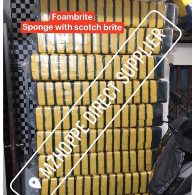 50 doz Foam Brite / Foam Net - Sponge with Scouring Pad | Shopee ...