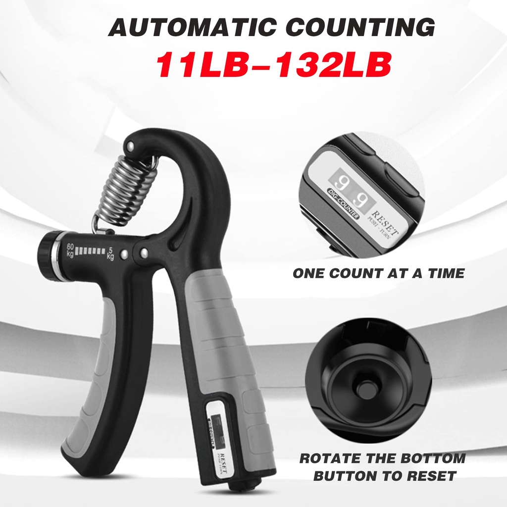 Hand Grip Strengthener Counting Hand Grips Workout Adjustable ...