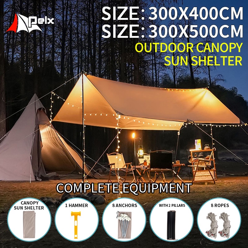 canopy tent outdoor waterproof Sun Shelter Tarp Rain Flying Anti Uv ...