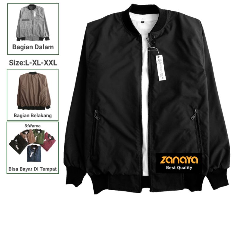 HITAM PRIA Bomber Jacket Men Women Black [ORIGINAL] | Shopee Philippines