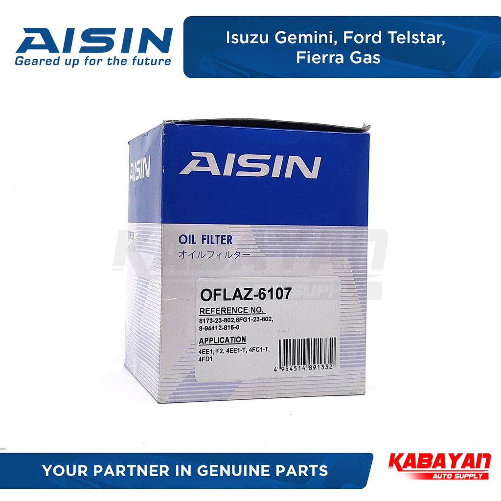 Aisin Oil filter for Isuzu Gemini, Ford Telstar, Fierra Gas OFLAZ-6107 ...