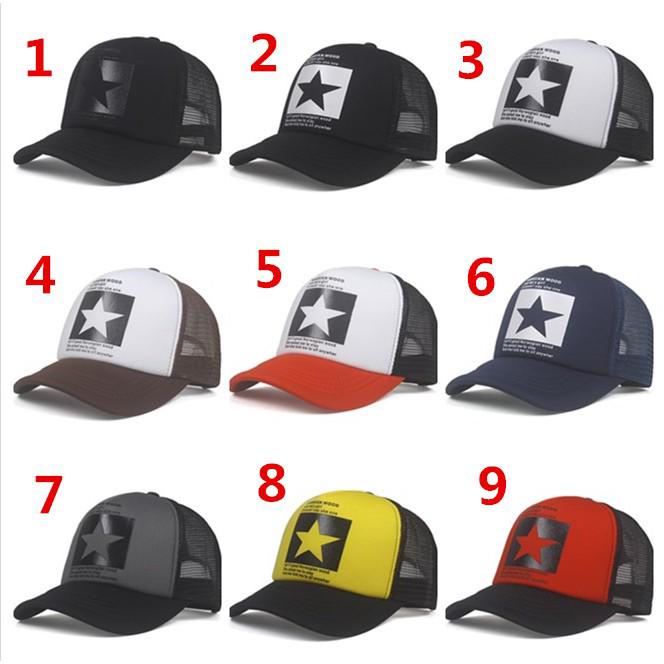 Casual men's spring men's hat sun hat five-pointed star net cap ...