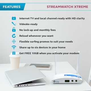 Globe Streamwatch Xtreme Prepaid WiFi - White | Shopee Philippines