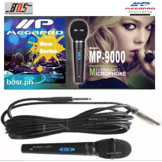 Megapro MP-9000 Professional Vocal Dynamic Microphone Black | Shopee Philippines