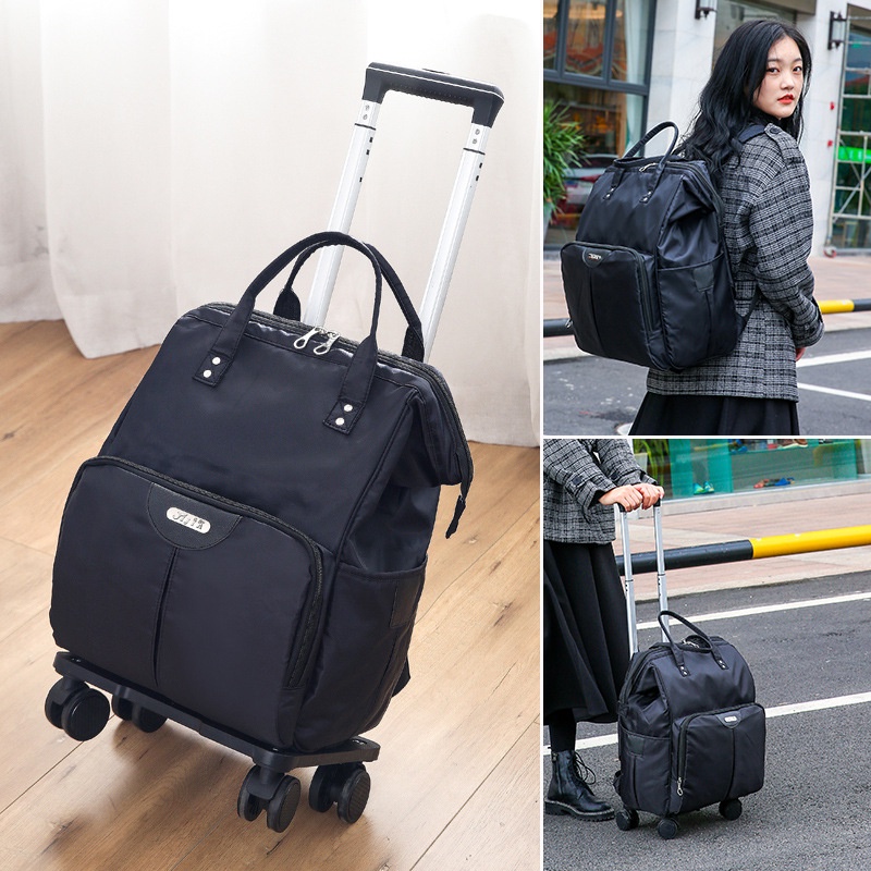 Wheeled bag for travel trolley bags Women travel backpack with wheels ...