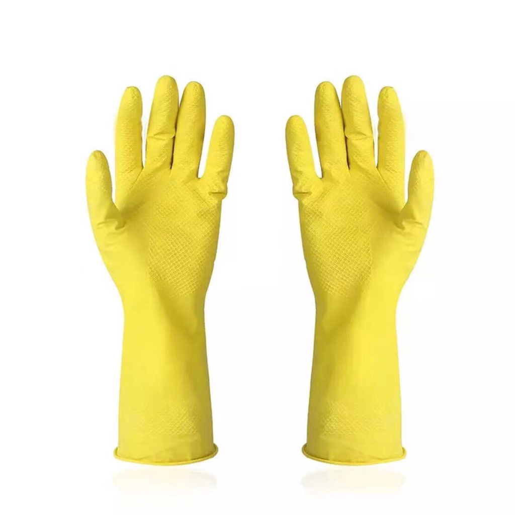 Nanyang Niujin Latex Glove Makapal Yellow Rubber Latex Long Gloves ...