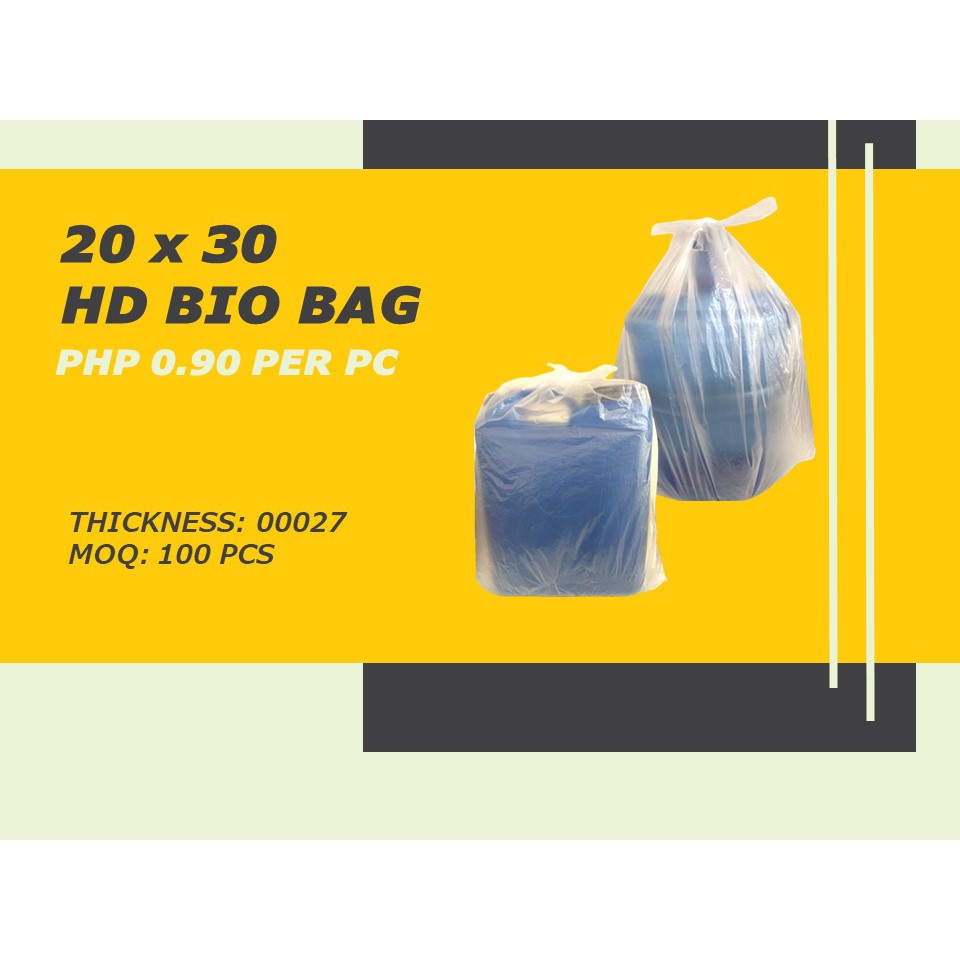 Plastic Labo 20 x 30 HD Biodegradable Bag (100pcs) | For Laundry, Water ...