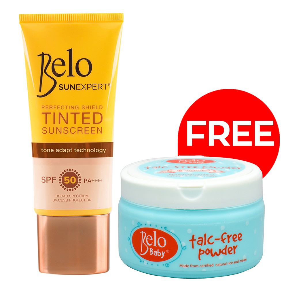 Belo Sun Expert Tinted Sunscreen SPF50 PA++++ 50mL + Free Talc-Free ...