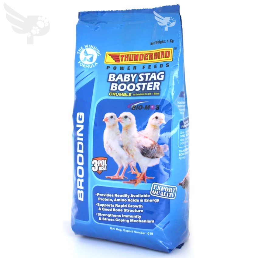 Thunderbird Power Feeds Baby Stag Booster Brooding 1KG For Gamefowls ...