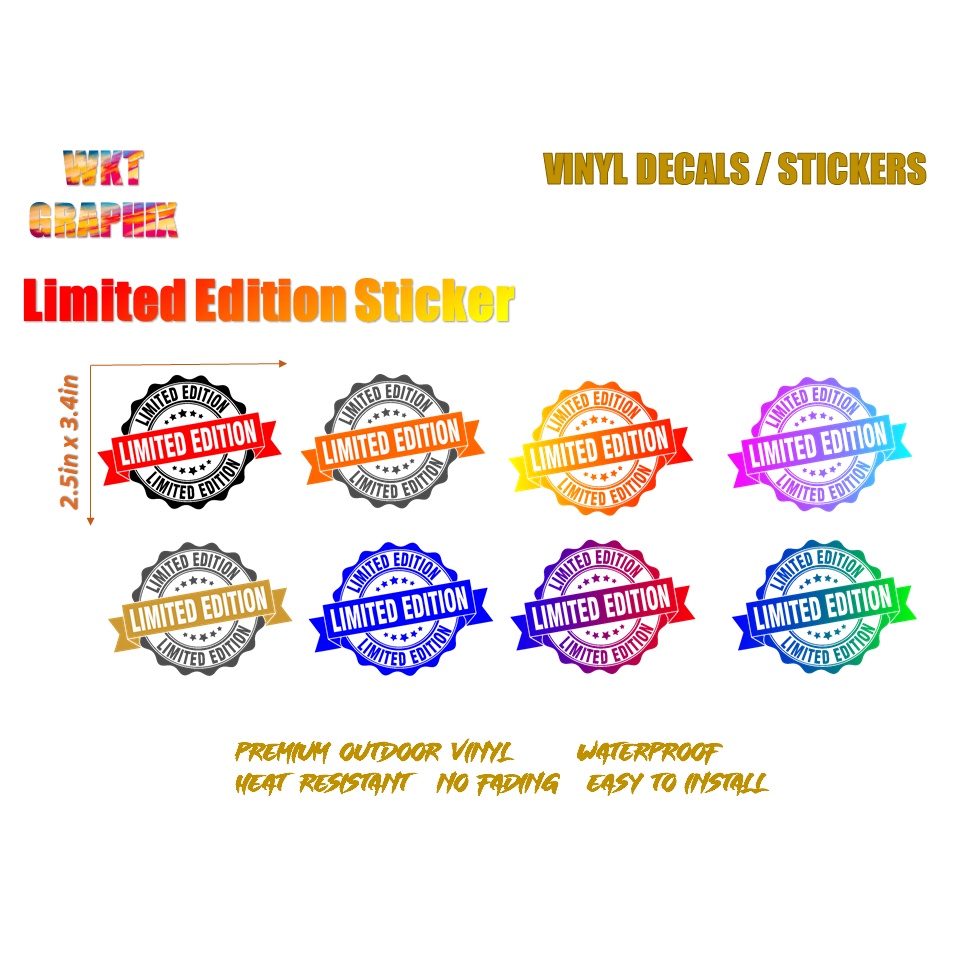 Limited Edition Version 2 Sticker / Decals | Shopee Philippines