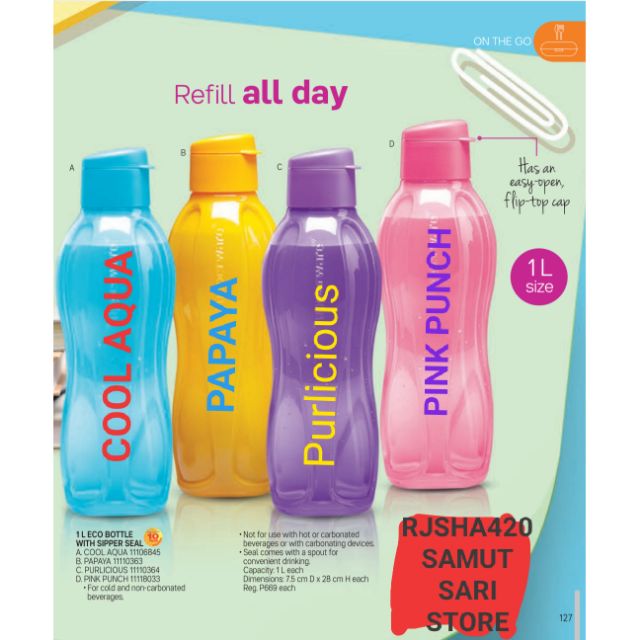TUPPERWARE 1 LITER ECO BOTTLE | Shopee Philippines