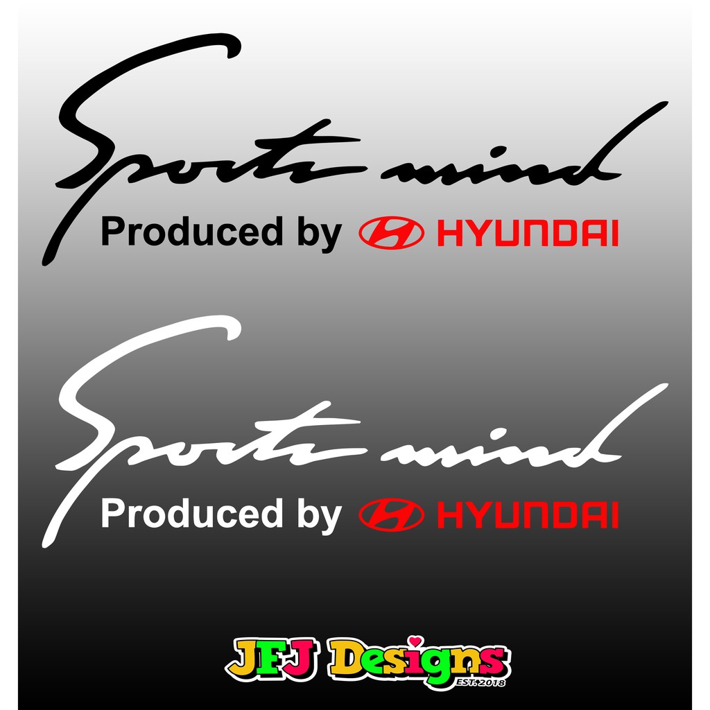 HYUNDAI Sports Mind Sticker | Shopee Philippines