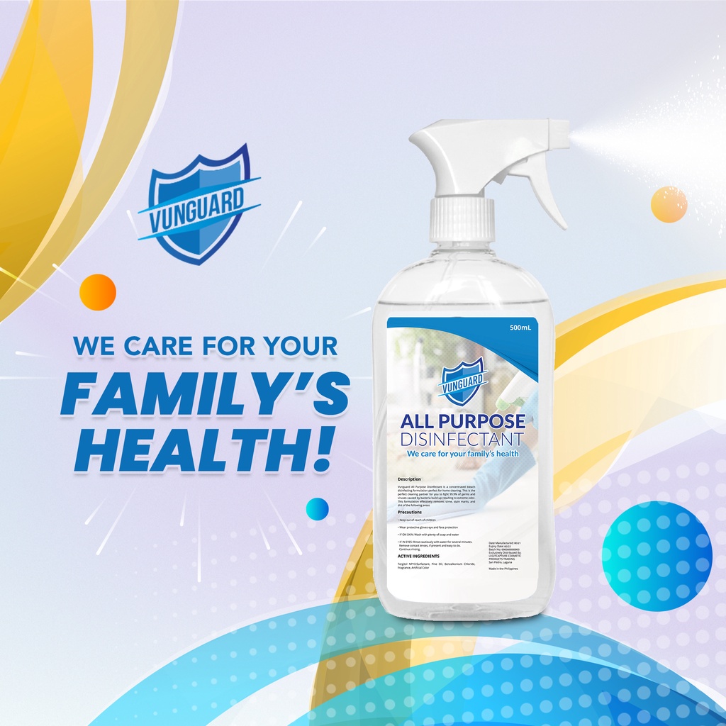 VUNGUARD 500ML ALL PURPOSE DISINFECTANT SPRAY | Shopee Philippines