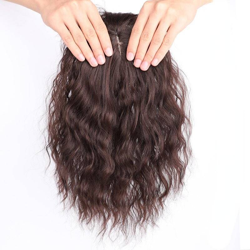 Top Replacement Hair Piece Fake Bangs Female Curly Hair Simulation Hair