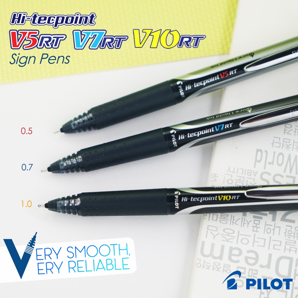 pilot hi-tecpoint signpen V5, V7, v10 retractable. price per pc ...