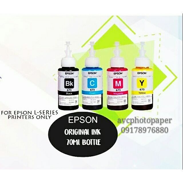 EPSON L360, L310, L1300, Original Ink C. (1set 4colors No box) | Shopee ...
