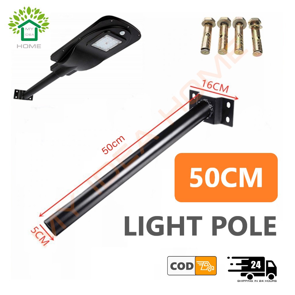 Steel Pole Light Pole for LED Solar Street Light Bracket Black and ...