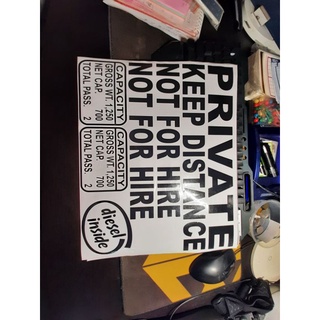 Not For Hire Sticker L300 Mitsubishi H100 Hyundai Travis Isuzu Suzuki ...