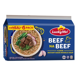 Lucky Me! Instant Noodle Soup Beef na Beef Multipack 55g 6 Pieces ...