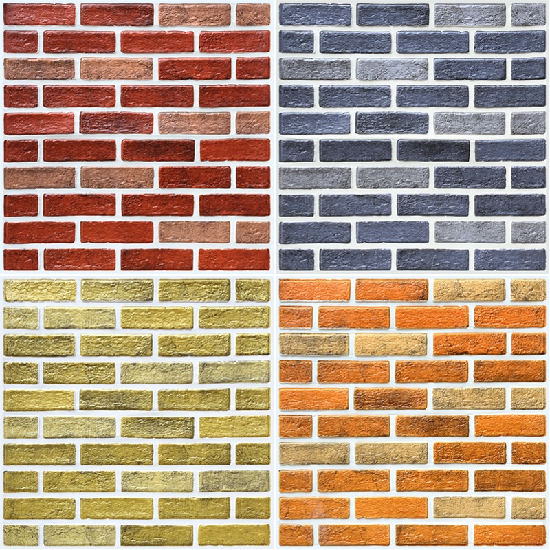 3D Wall Sticker Brick Retro Wallpaper for Living Room Bedroom TV Wall ...