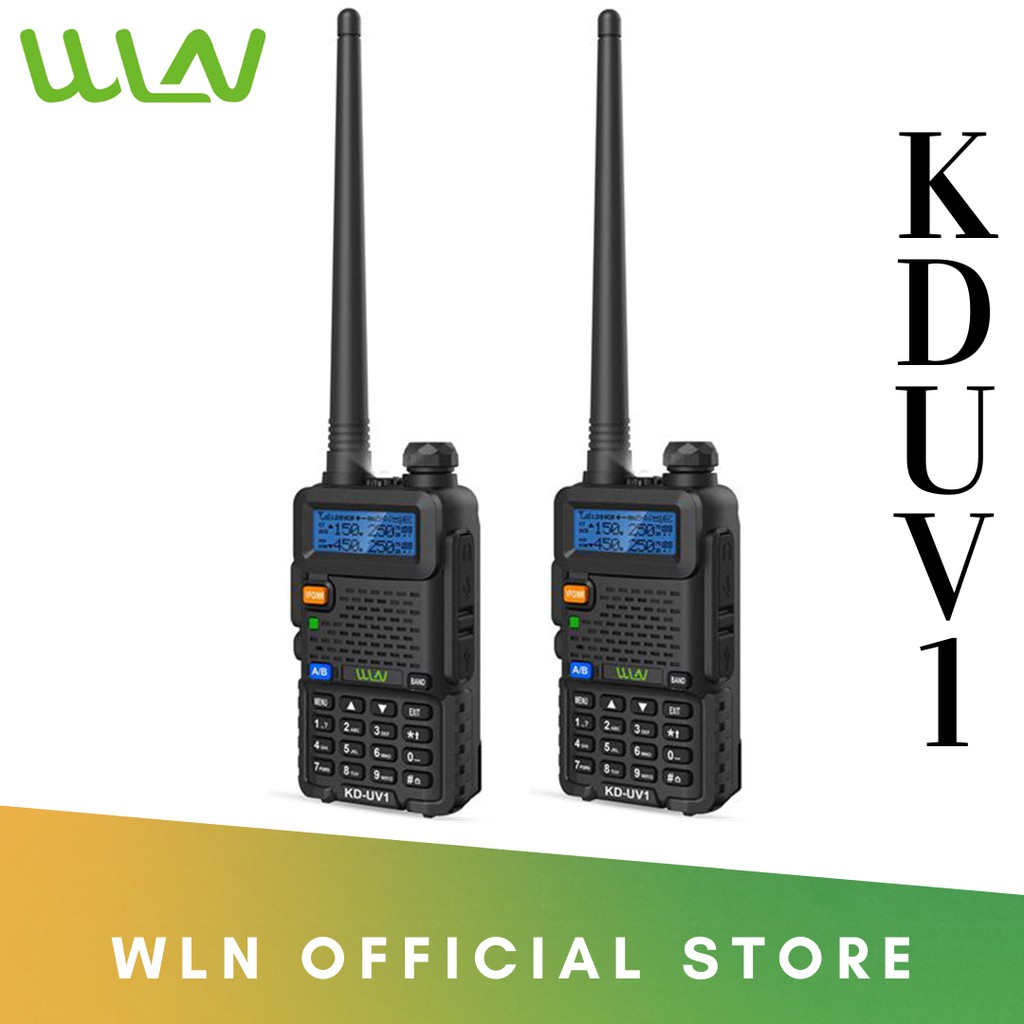 WLN KD-UV1 5W 199 Channel Dual Band UHF VHF Two-Way Walkie Talkie Radio Set of 2 | Shopee ...
