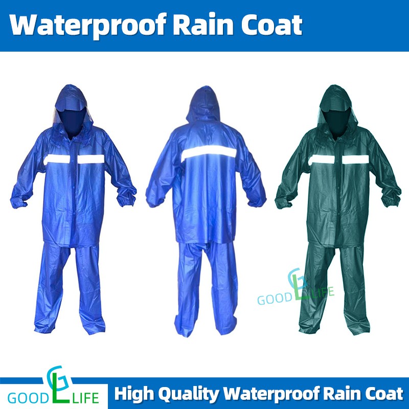 #912 Waterproof Raincoat with Hoodie | Shopee Philippines