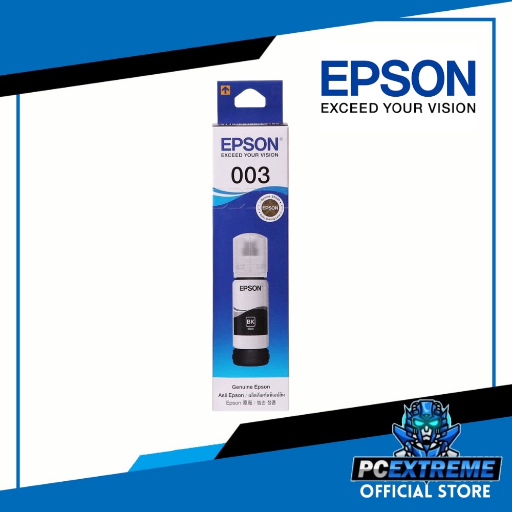 Epson 003 Black Ink (L1110/3100/3101/3110/3150/5190) Genuine Epson Ink ...