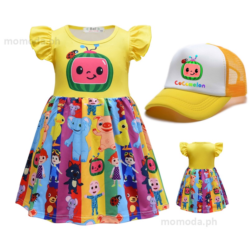 Coco melon Tutu Dress with Coco melon Kids Cap Snapback Girl Baseball ...